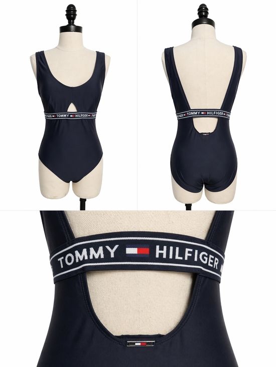 Tommy Hilfiger | Swim | Tommy Hilfiger Navy Onepiece Swimsuit Logo Band ...